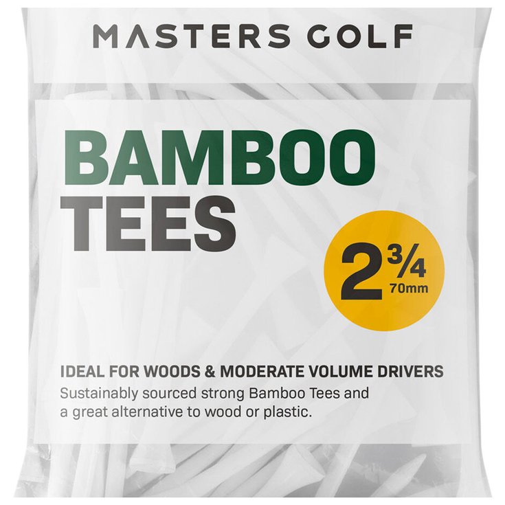 Tees Masters Bamboo Tees White x20 70mm - Eté 2026 | Monsieurgolf